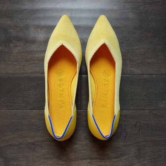 Rothy's | Shoes | Rothys The Point Flat Shoes Sunshine Yellow | Poshmark